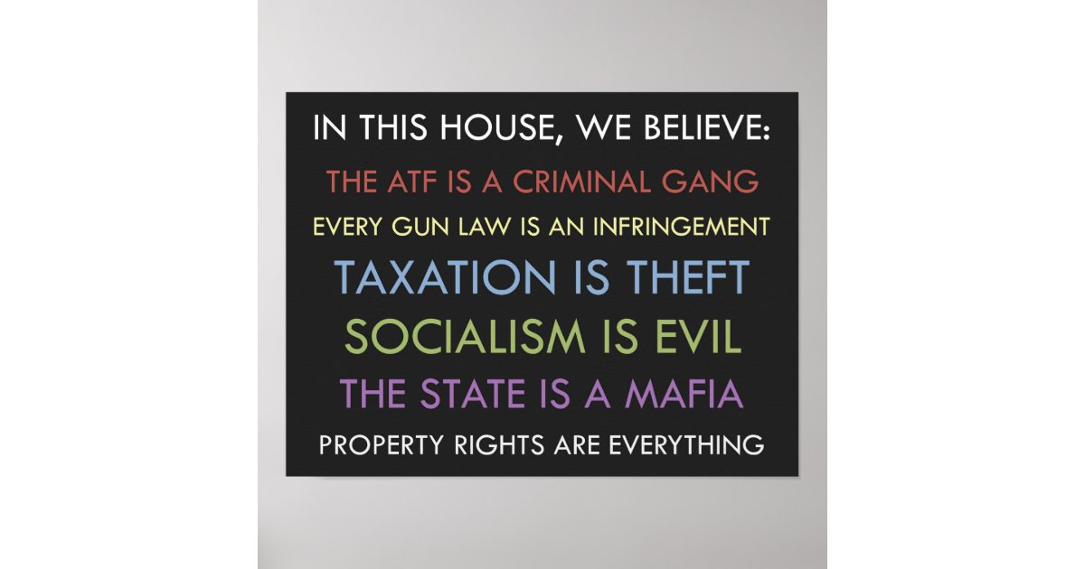 Libertarian We Believe Poster | Zazzle