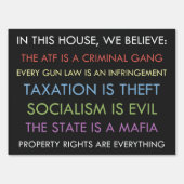 Libertarian We Believe Sign | Zazzle