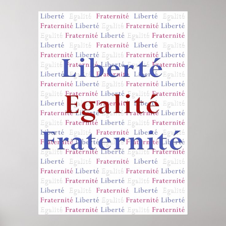 Liberte Egalite Fraternite Poster - Viva La France | Zazzle