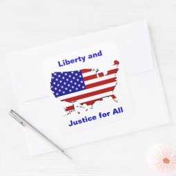 Liberty and Justice for All Sticker | Zazzle