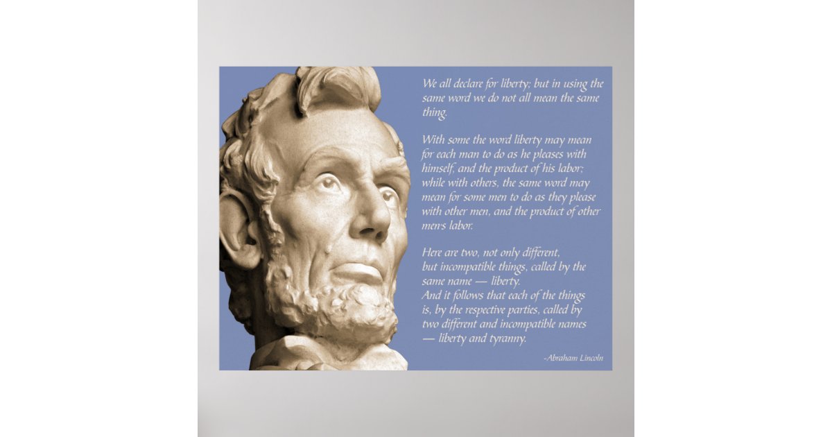 Liberty and Tyranny Quote Poster | Zazzle