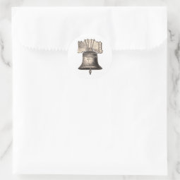Liberty Bell Classic Round Sticker | Zazzle