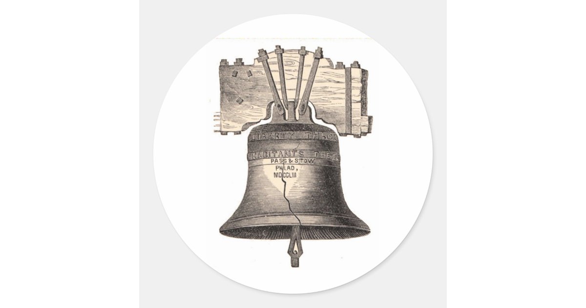 Liberty Bell Classic Round Sticker | Zazzle
