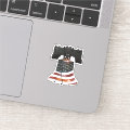 Liberty Bell with American Flag Sticker | Zazzle