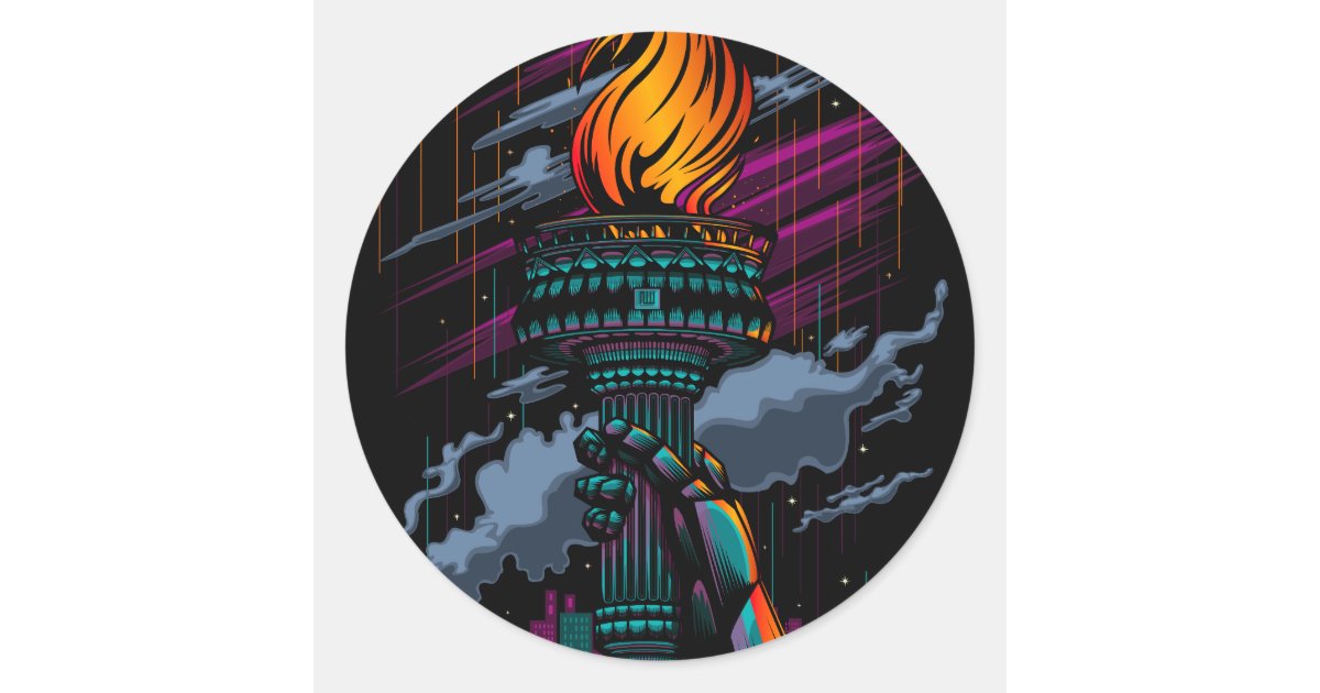 Liberty Classic Round Sticker | Zazzle