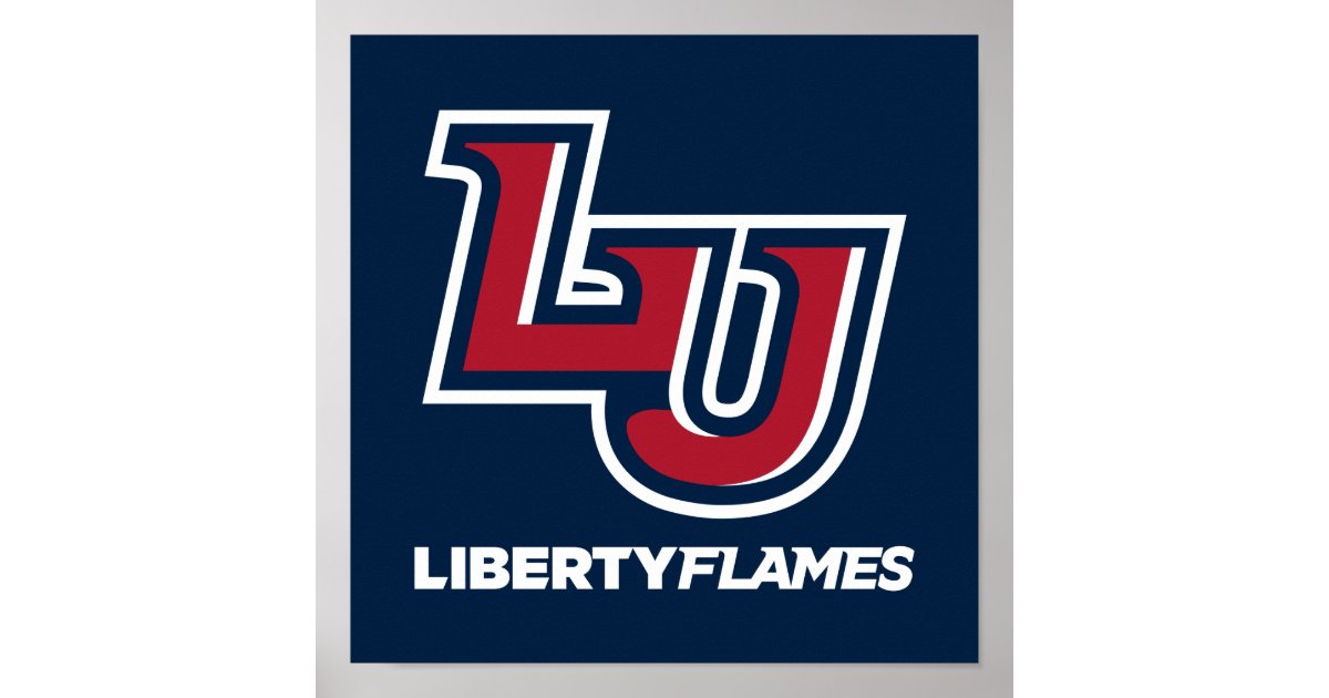 Liberty Flames Letters Poster | Zazzle
