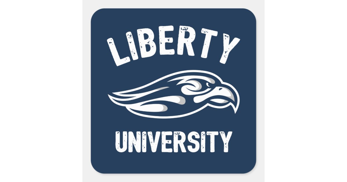 Liberty Flames Logo Square Sticker | Zazzle