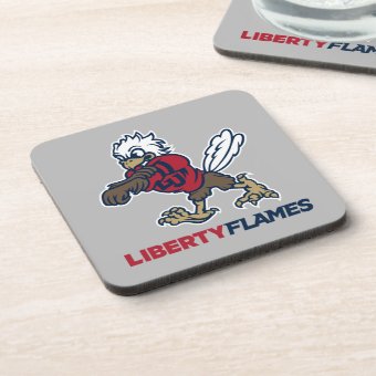 Liberty Flames Sparky Beverage Coaster | Zazzle