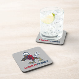 Liberty Flames Sparky Beverage Coaster | Zazzle