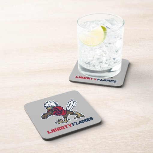 Liberty Flames Sparky Beverage Coaster | Zazzle