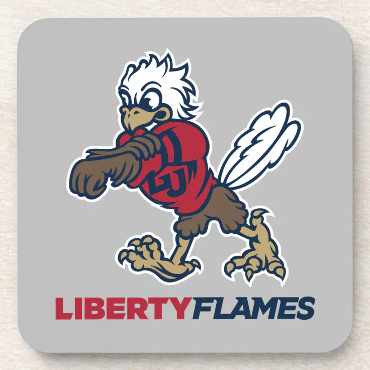 Liberty Flames Sparky Beverage Coaster | Zazzle