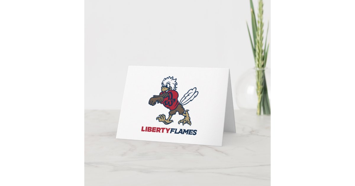 Liberty Flames Sparky Card | Zazzle