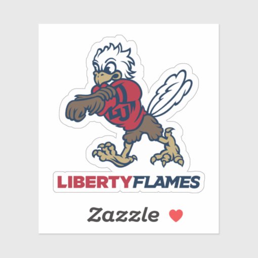 Liberty Flames Sparky Sticker | Zazzle