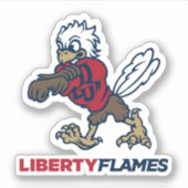 Liberty Flames Sparky Sticker | Zazzle
