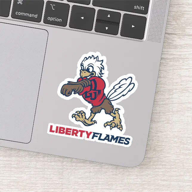 Liberty Flames Sparky Sticker | Zazzle