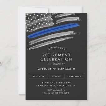 LIBERTY Police Law Enforcement Retirement Party Invitation | Zazzle