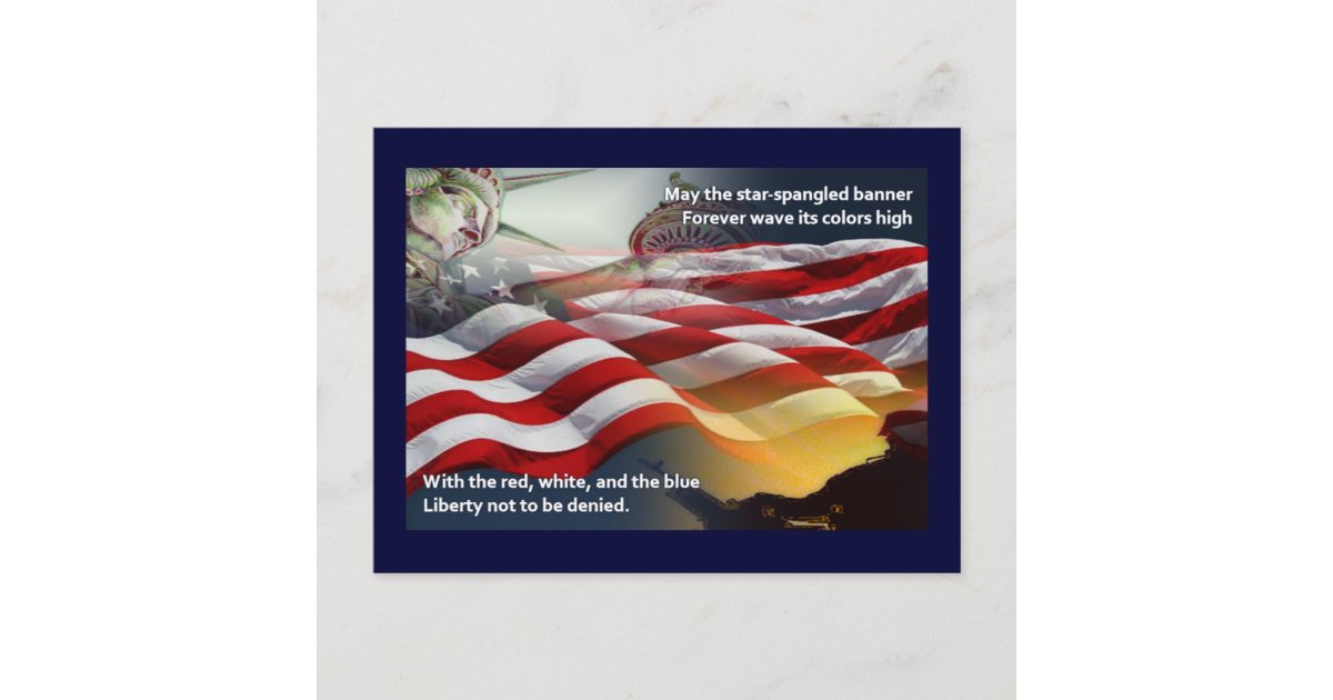 Liberty Star-Spangled Banner Postcard | Zazzle