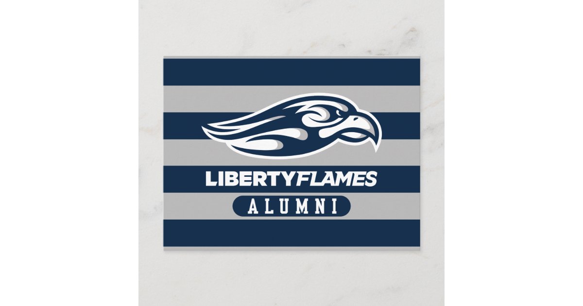 Liberty University Alumni Stripes Invitation Postcard | Zazzle