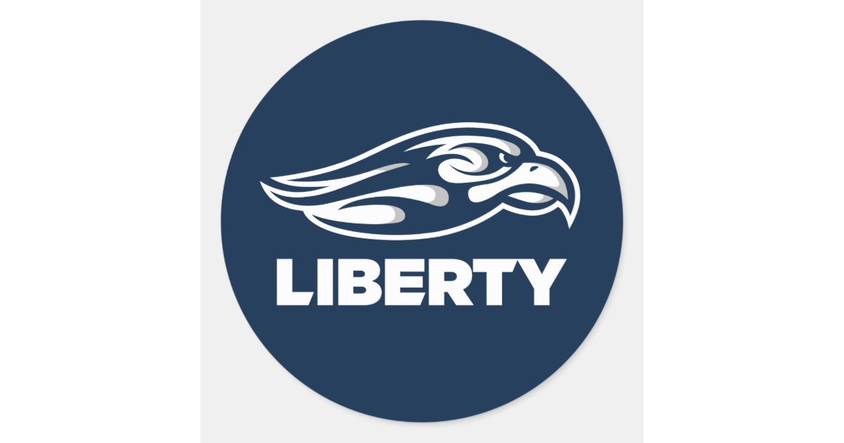 Liberty University Athletic Mark Classic Round Sticker | Zazzle