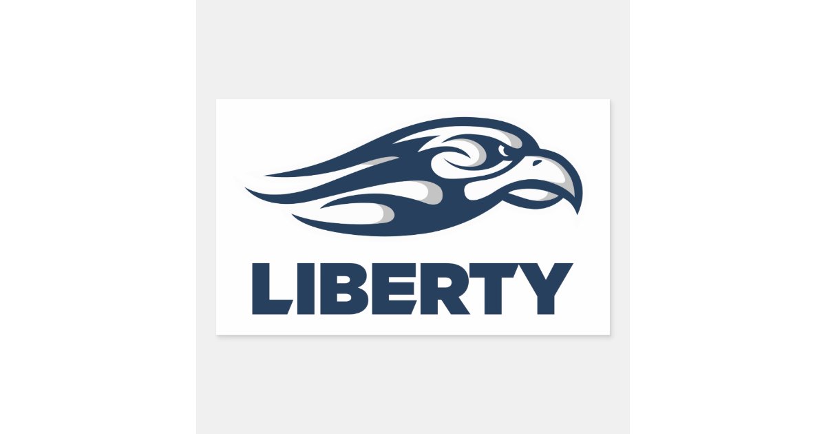 Liberty University Athletic Mark Rectangular Sticker | Zazzle