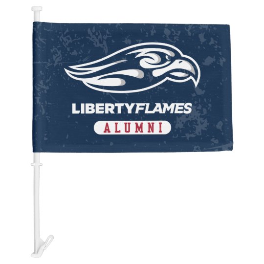 Liberty University Distressed Alumni Car Flag | Zazzle.com