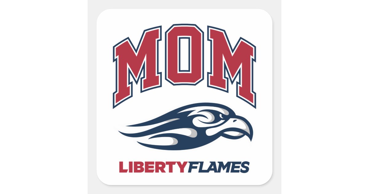 Liberty University Mom Square Sticker | Zazzle