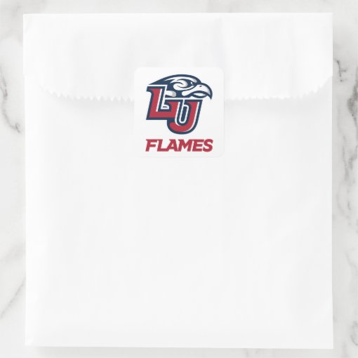 Liberty University Primary Logo Square Sticker | Zazzle
