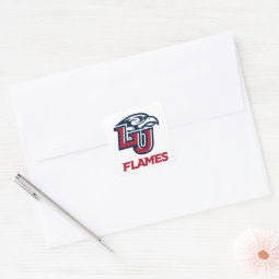 Liberty University Primary Logo Square Sticker | Zazzle