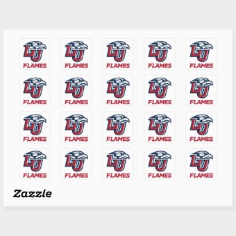 Liberty University Primary Logo Square Sticker | Zazzle