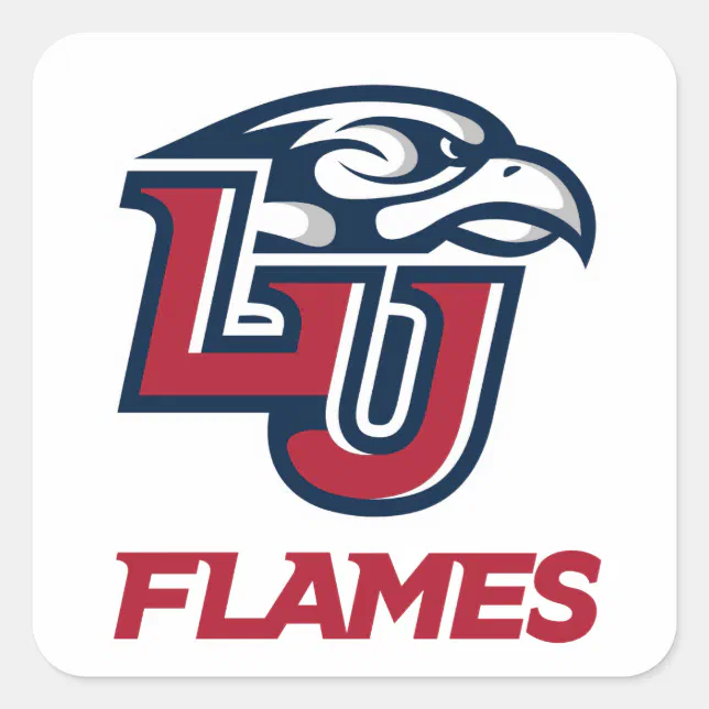 Liberty University Primary Logo Square Sticker | Zazzle