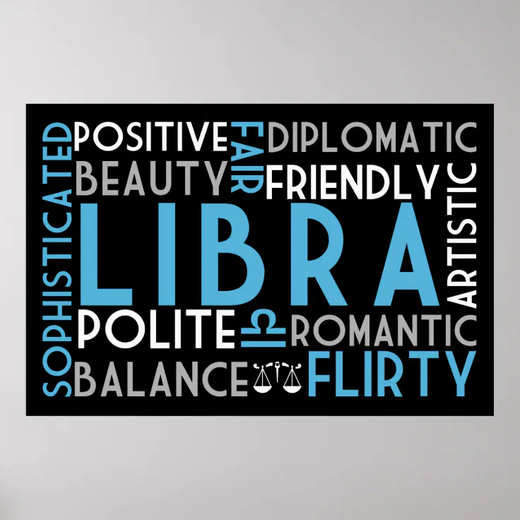 Libra Astrology Word Collage Print | Zazzle
