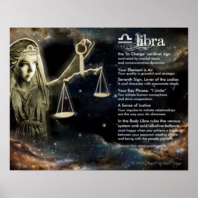 Libra Characteristics Poster | Zazzle