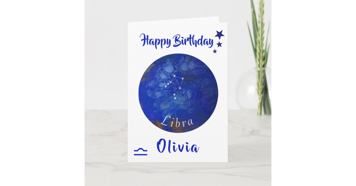 Libra Horoscope Card, Birthday Card | Zazzle