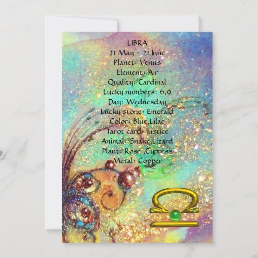 LIBRA,JUSTICE TAROT ASTROLOGY ZODIAC BIRTHDAY CARD | Zazzle