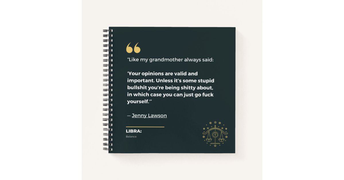 Libra notebook | Zazzle