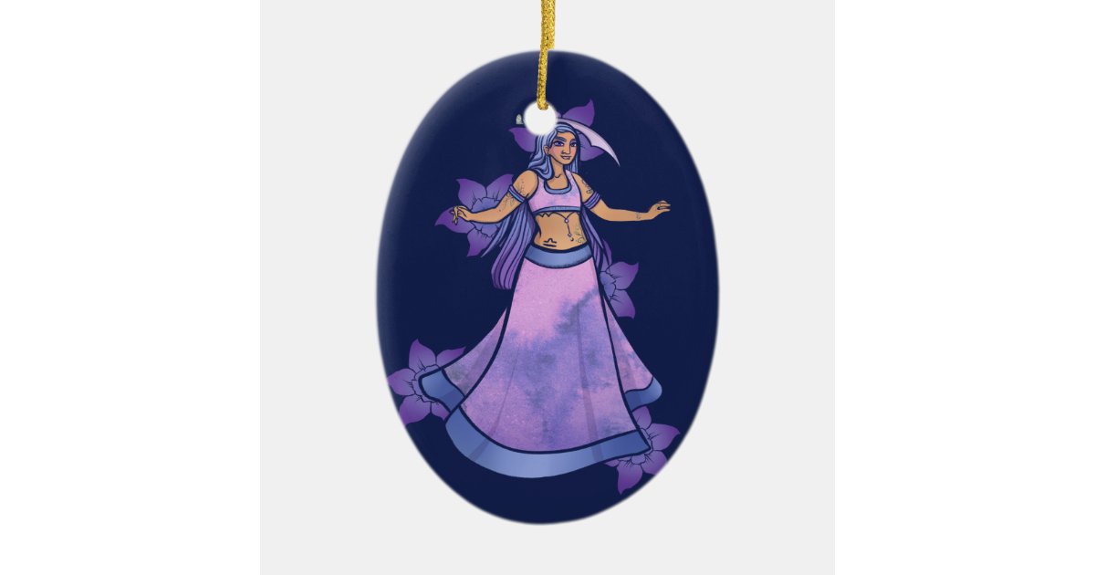 Libra Sword Belly Dancer Ceramic Ornament | Zazzle