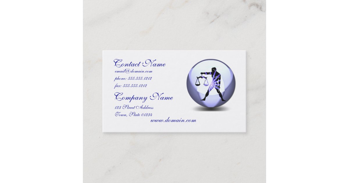 Libra Symbol Business Card | Zazzle