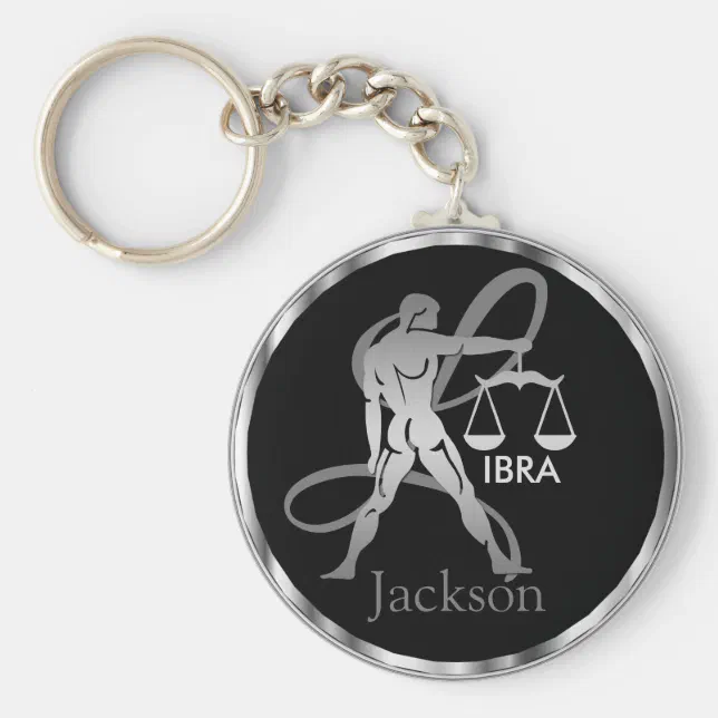 Libra ♎ the Scales - Zodiac Sign Keychain | Zazzle