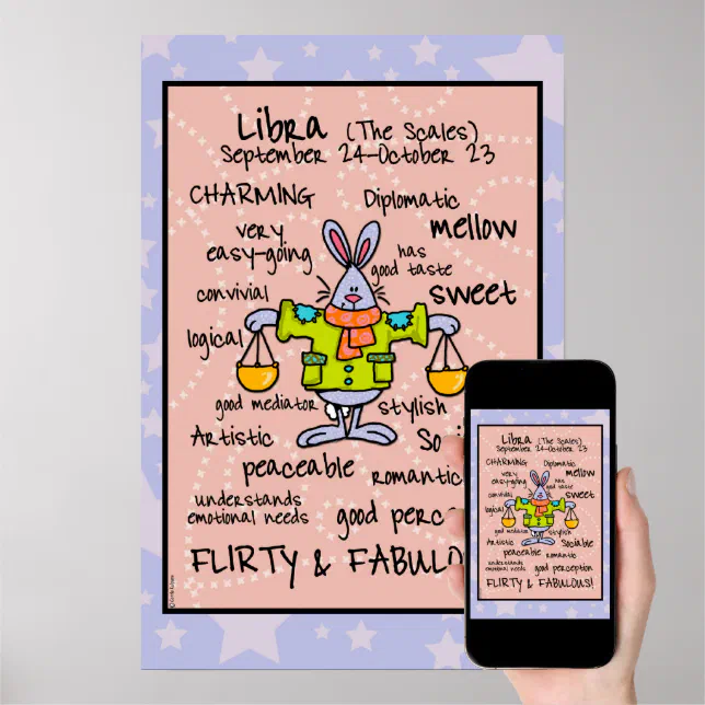 Libra wordcloud poster | Zazzle