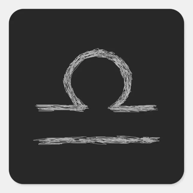 Libra. Zodiac Astrological Sign. Square Sticker | Zazzle