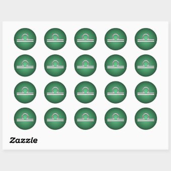 Libra - Zodiac Symbol Classic Round Sticker | Zazzle