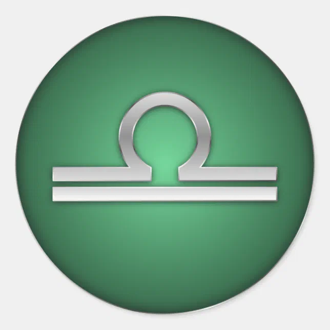 Libra - Zodiac Symbol Classic Round Sticker | Zazzle