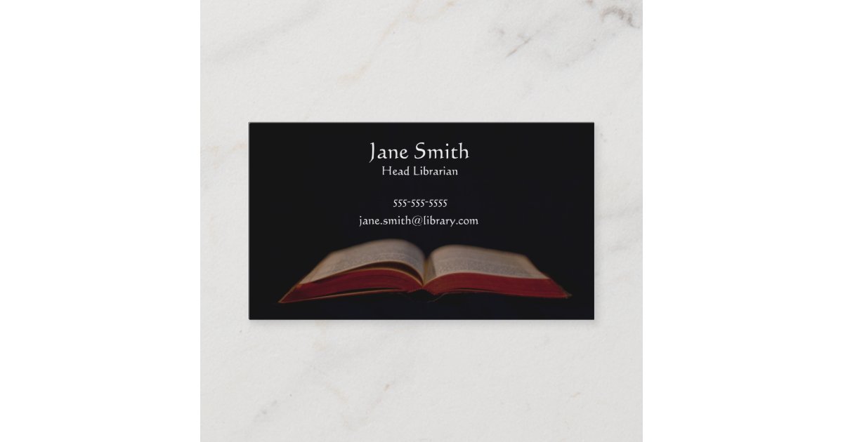 Librarian Business Card | Zazzle
