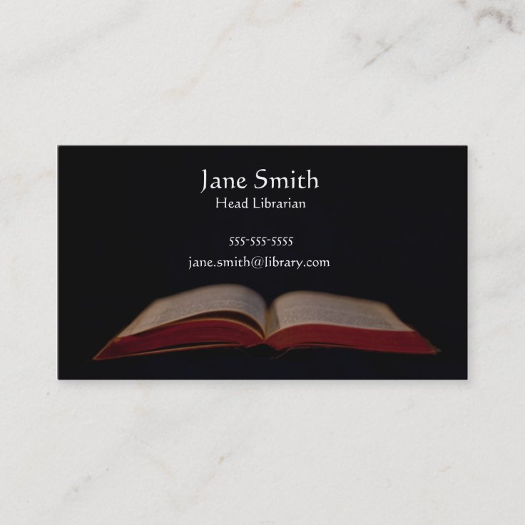 Librarian Business Card | Zazzle