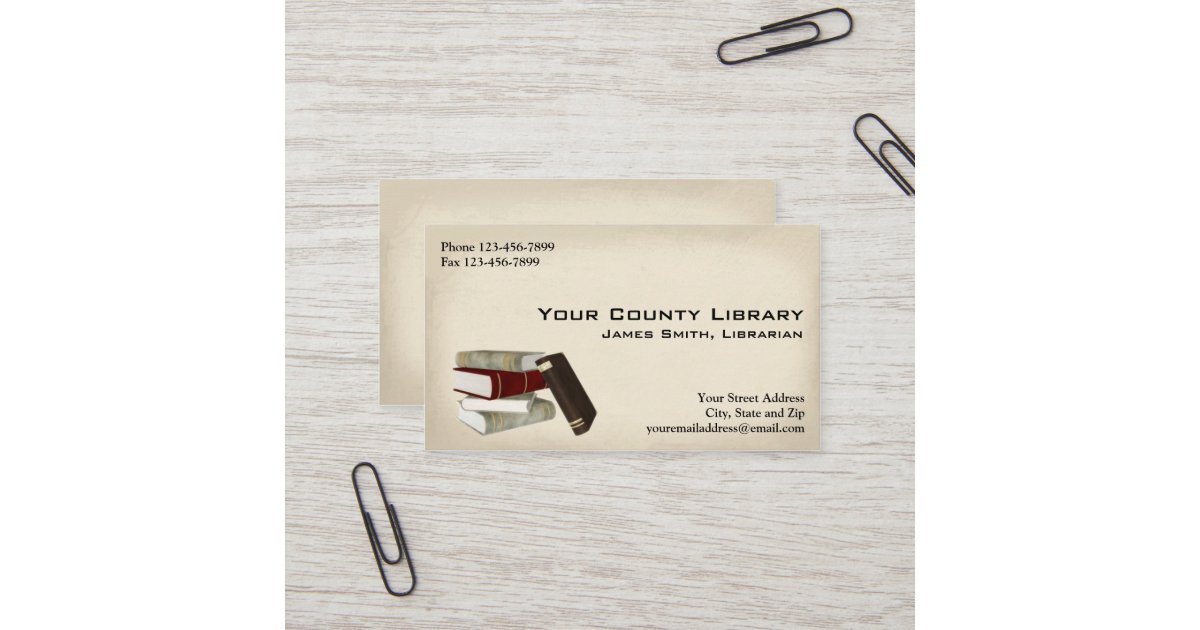 Librarian Library Business Card | Zazzle.com