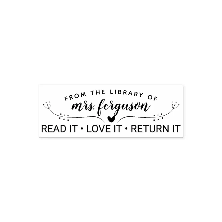 Librarians Read It Love It Return It Personalized Self-inking Stamp ...