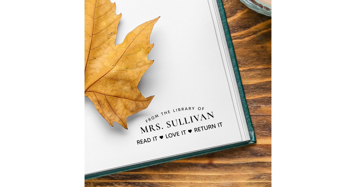 Librarians Read It Love It Return It Personalized Self-inking Stamp ...