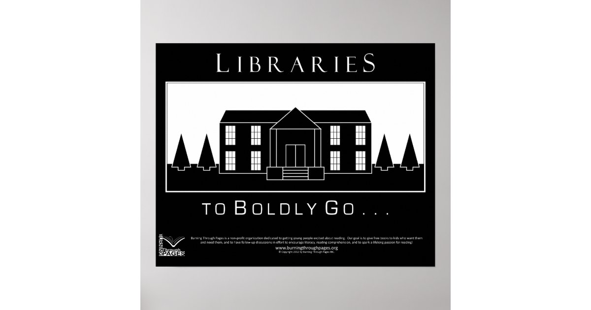 Libraries, to boldly go poster | Zazzle
