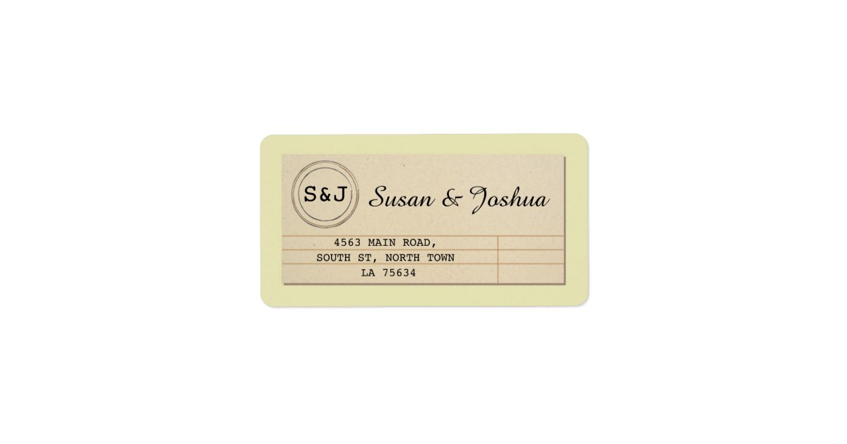 Library Address Labels Stickers Wedding Books | Zazzle