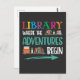 Library Adventure Librarian Book Reader Bookworm Postcard | Zazzle